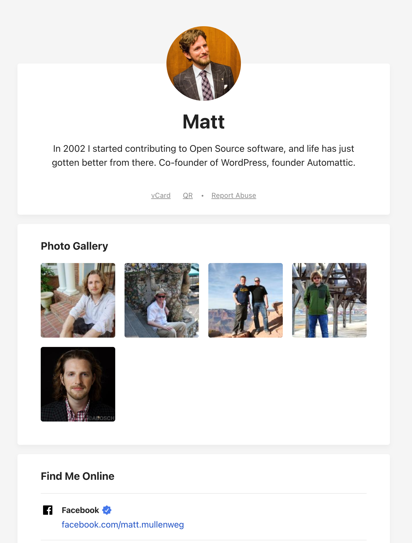 Profile Pages – Gravatar Support
